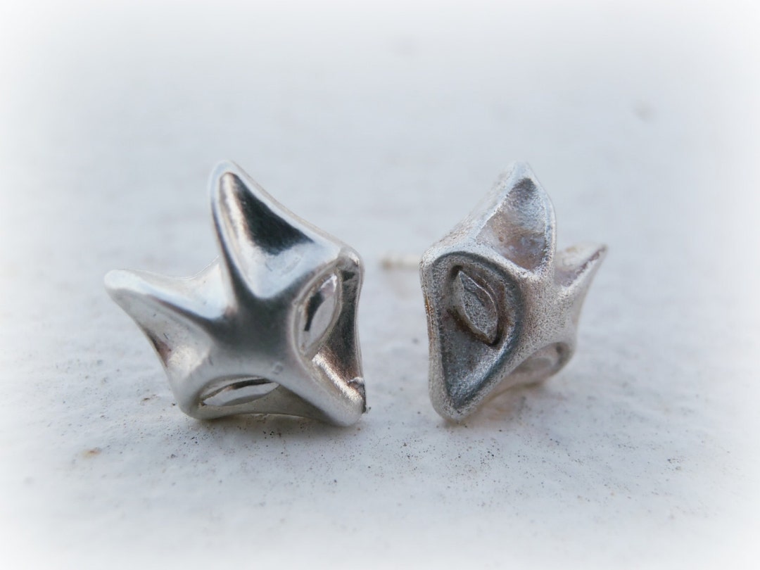Fox Earrings Sterling Silver - Fox Studs Sterling Silver - Fox Ear ...