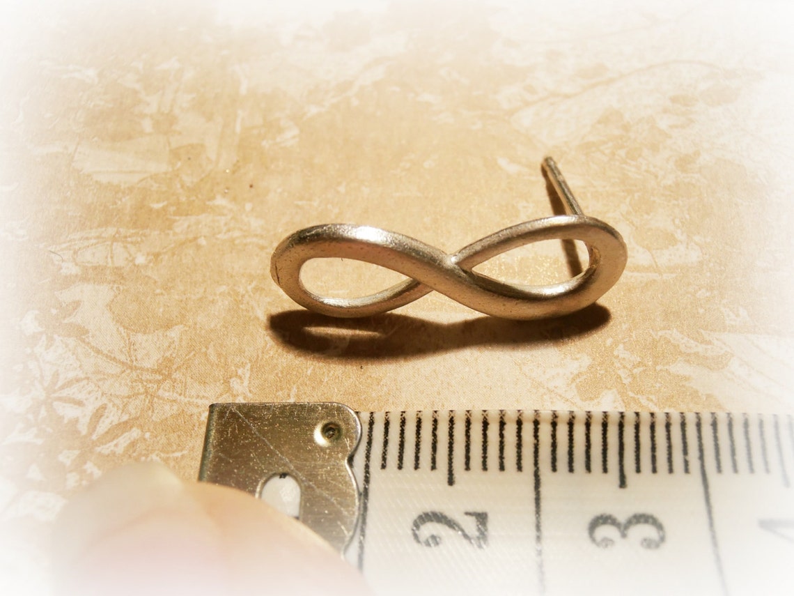 Infinity Stud Earrings Infinity Sterling Silver Earrings | Etsy