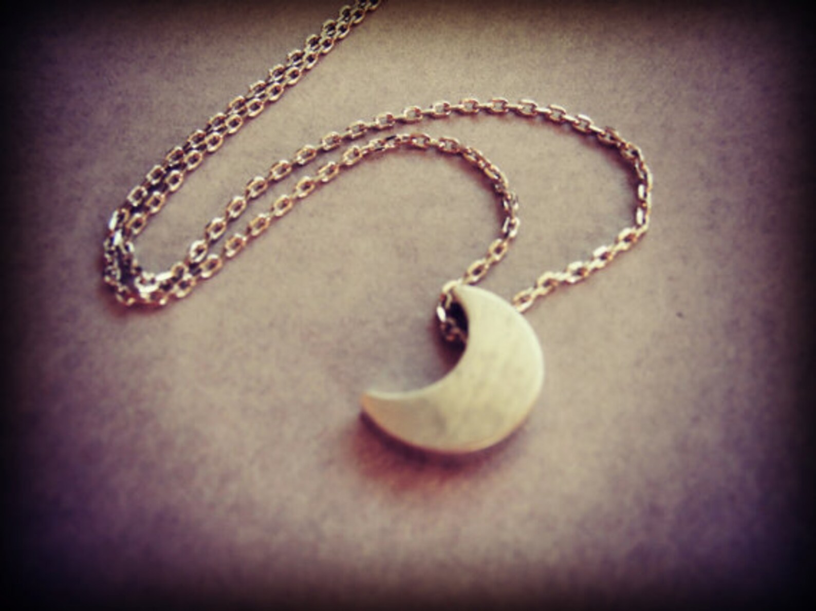 Tiny Crescent Moon Sterling Silver Necklace - Sterling Silver Crescent ...