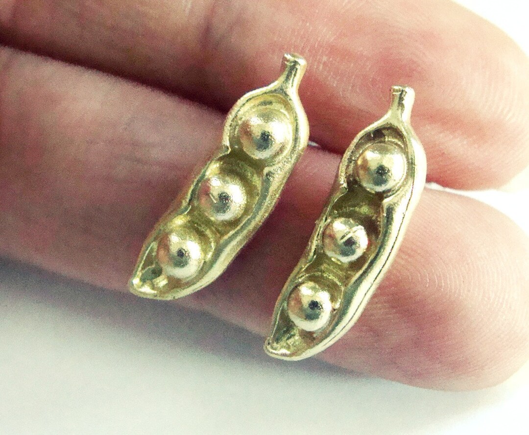 Peas in Pod Earrings - Pea Studs - Pod Studs - Mother to Be Jewelry ...