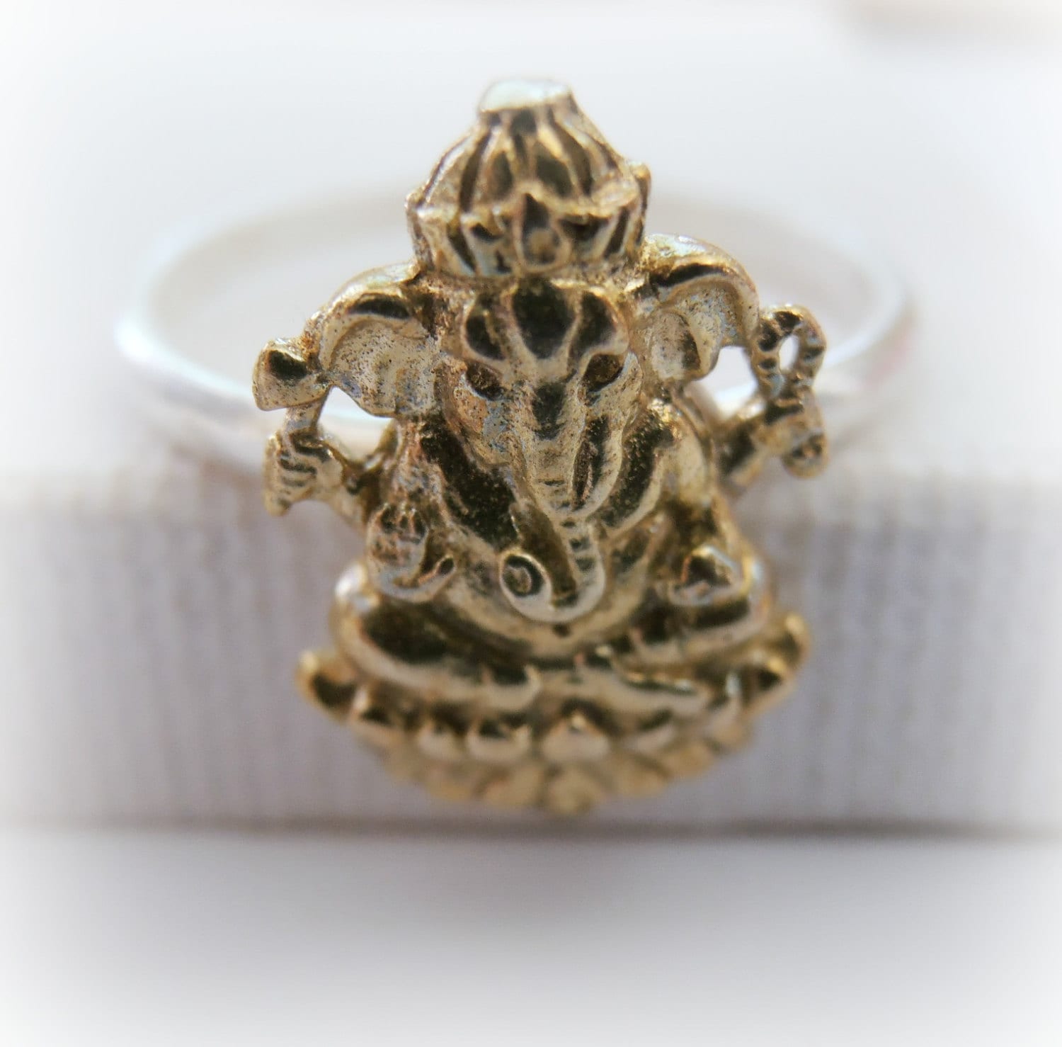 Ganesh Stack Ring Gold and Silver Ganesh Ring Yoga Jewelry - Etsy