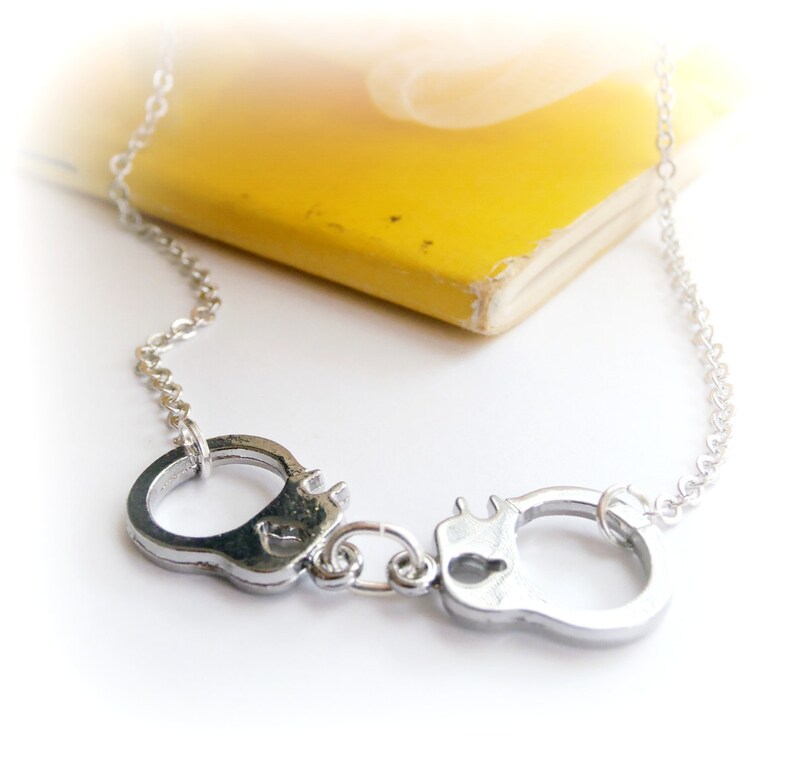 Handcuff Necklace Sterling Silver Rebel necklace Handcuff | Etsy