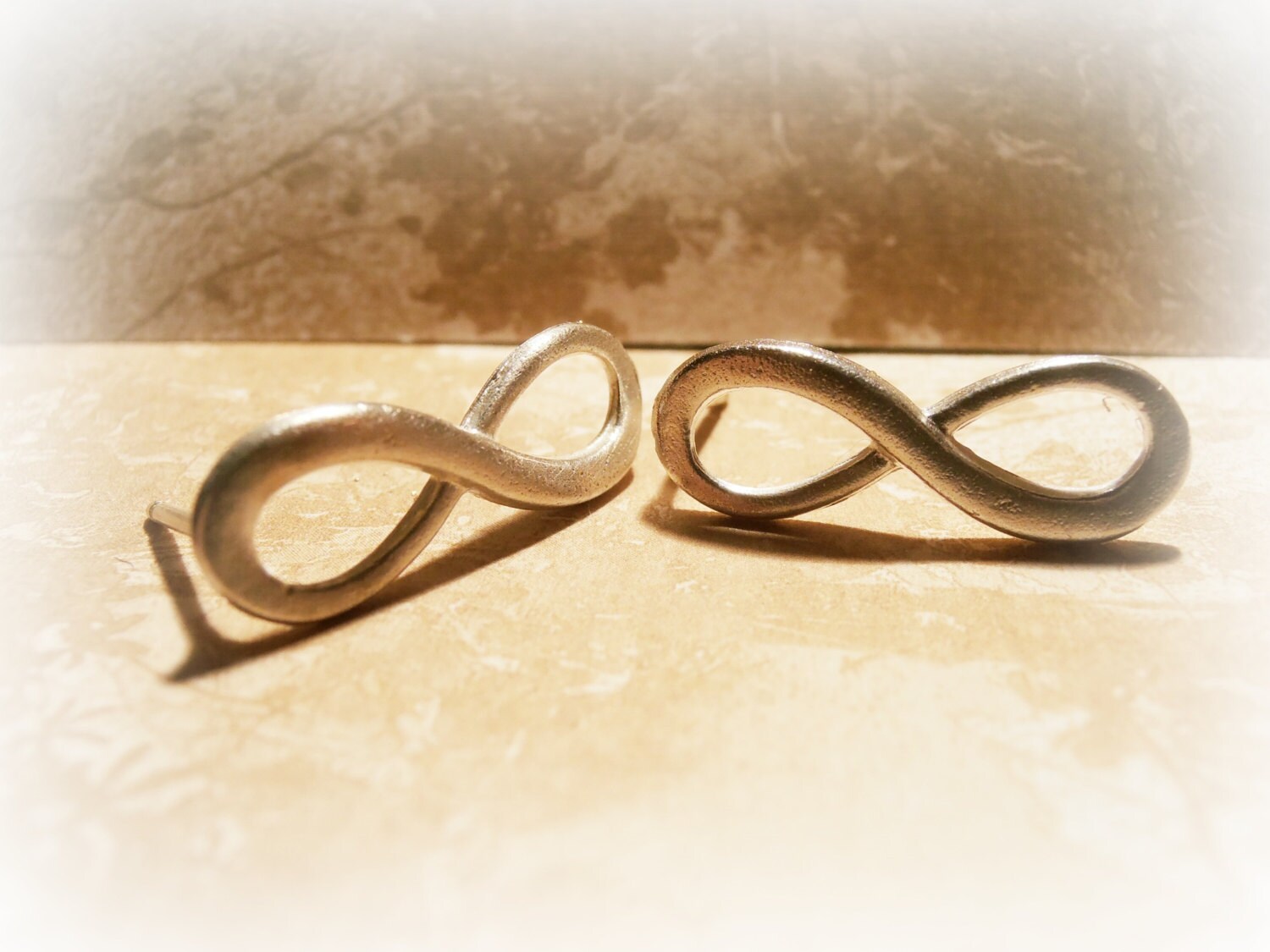 Infinity Stud Earrings Infinity Sterling Silver Earrings | Etsy