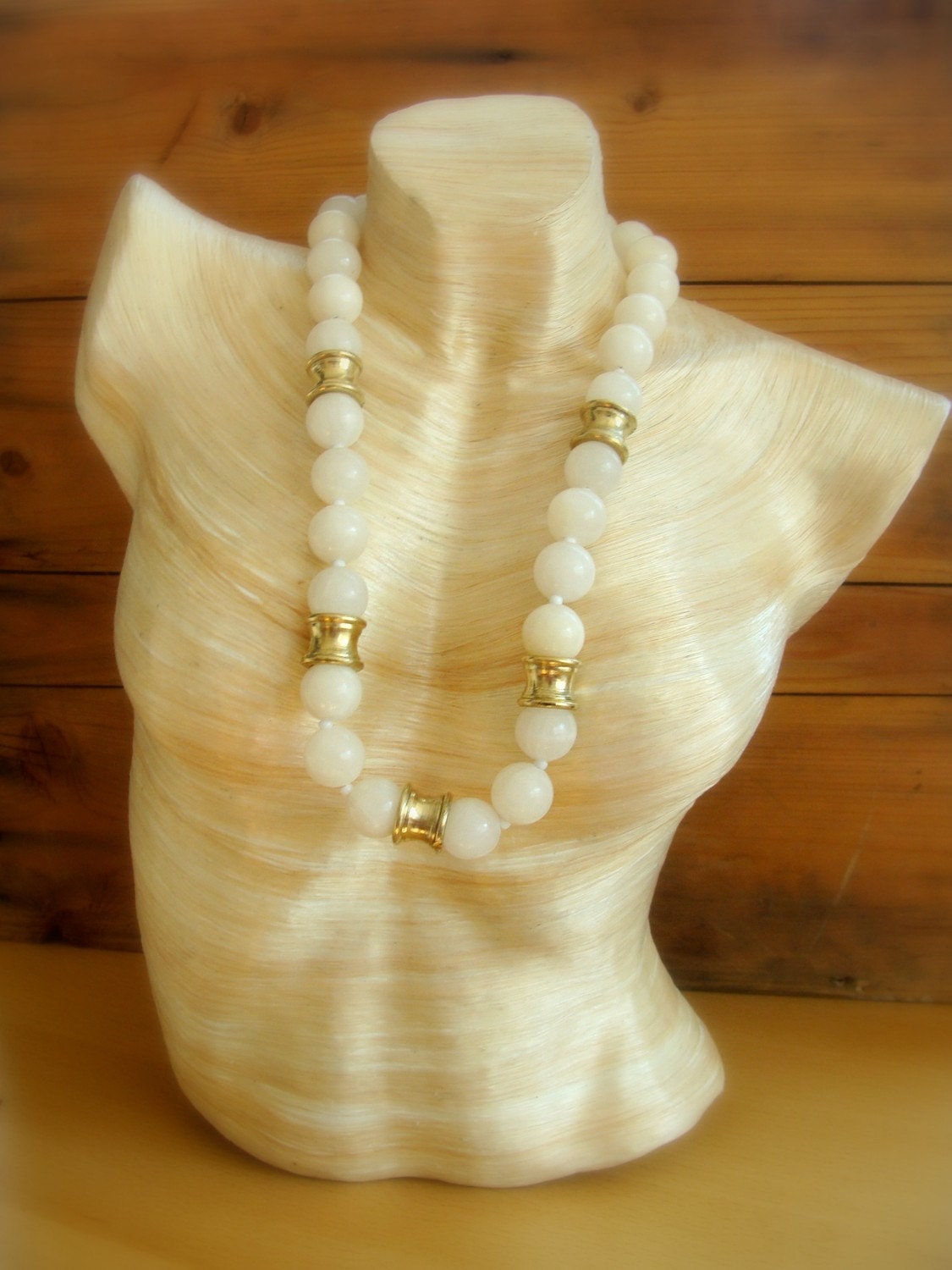 Mermaid Pearls Necklace Metalwork Necklace Brass and White | Etsy