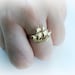 Pirate Ship Ring Nautical Sterling Silver Ring Silver and Brass Stack ...
