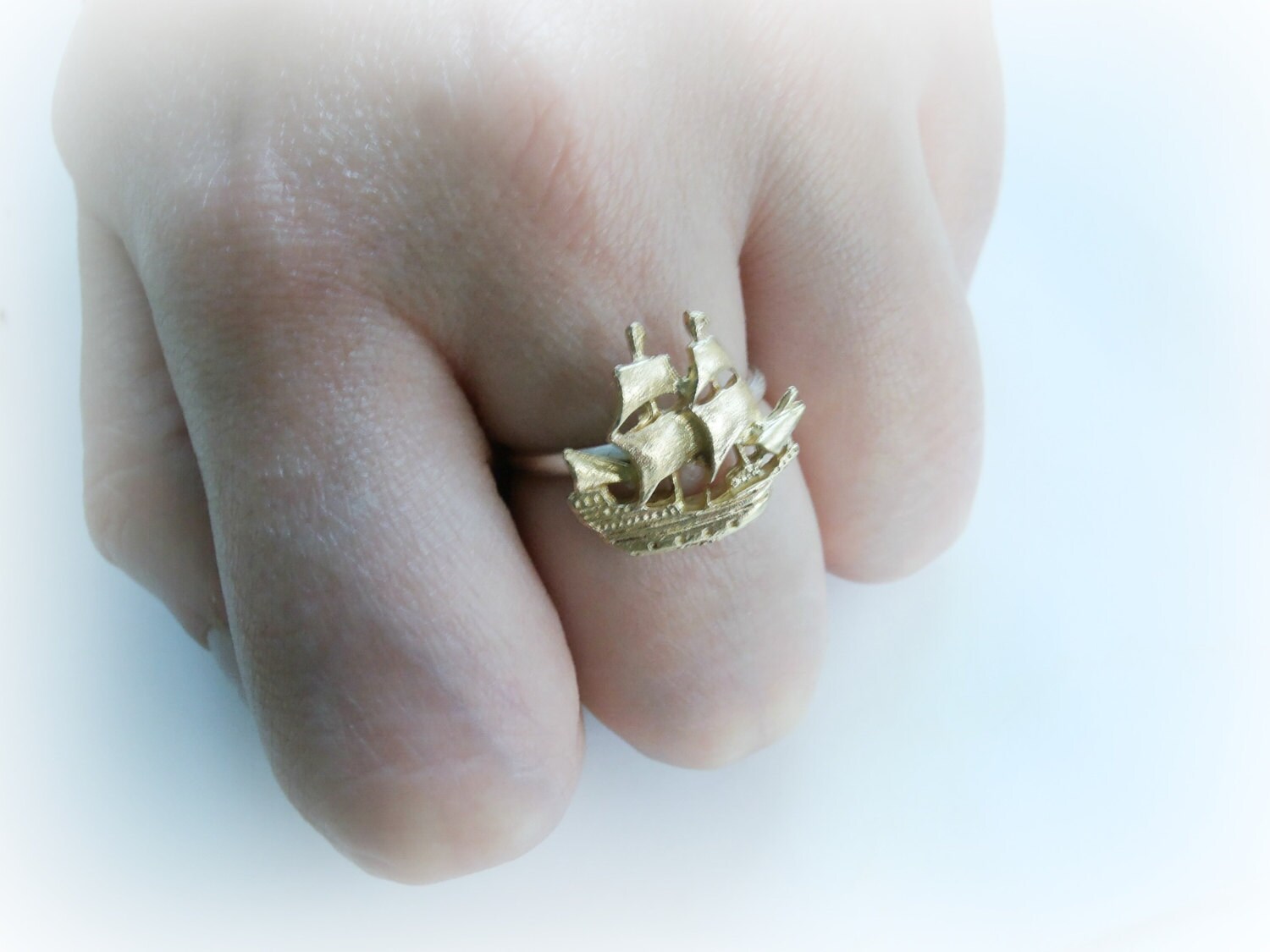 Pirate Ship Ring Nautical Sterling Silver Ring Silver and - Etsy