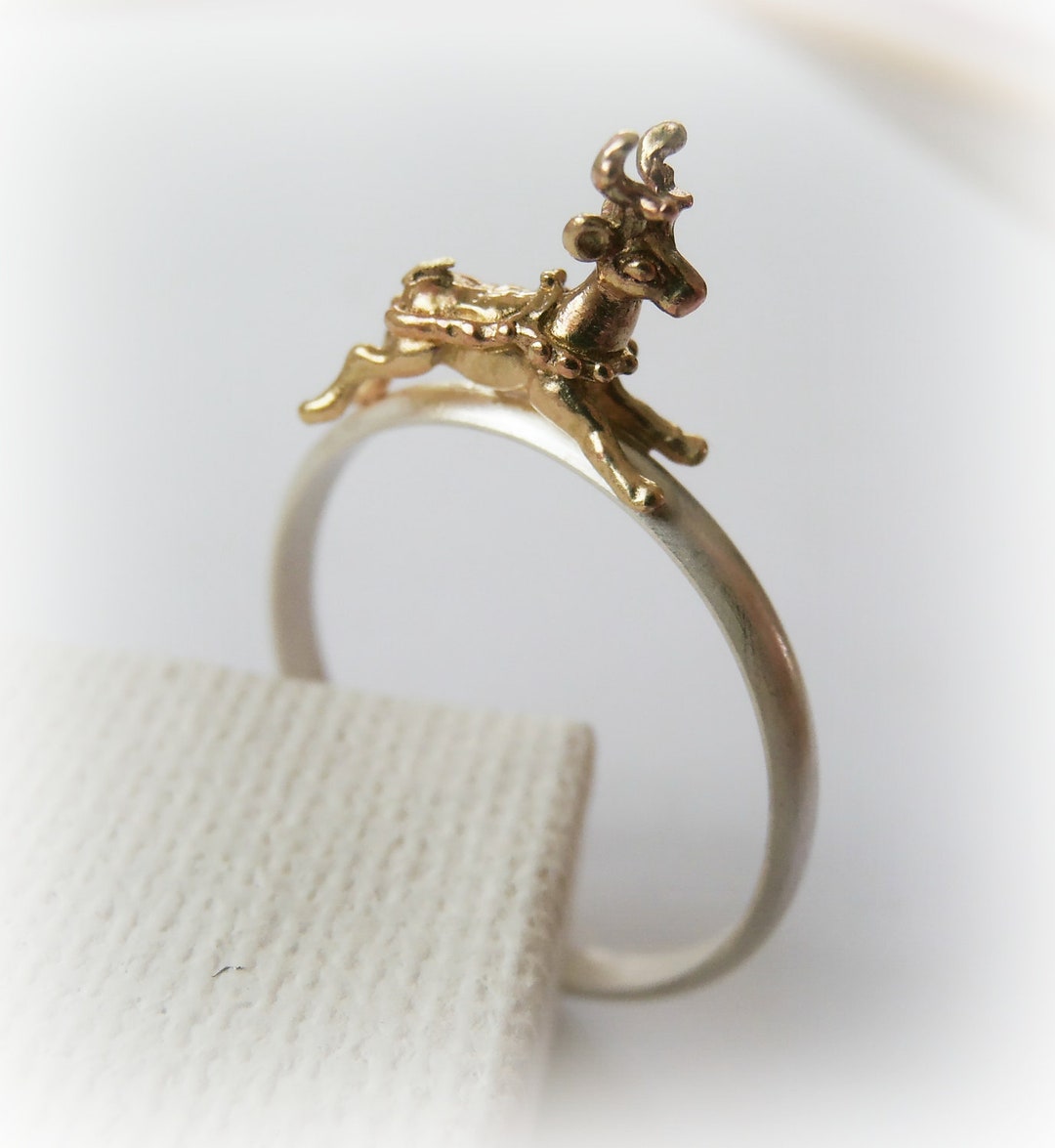 Reindeer Ring - Christmas Stack Ring - Reindeerjewelry - Stocking ...