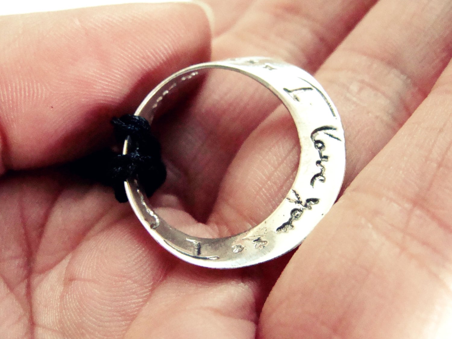 I love you more necklace Sterling silver I love you more | Etsy