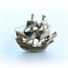 Pirate Ship Ring Nautical Sterling Silver Ring Silver and Brass Stack ...