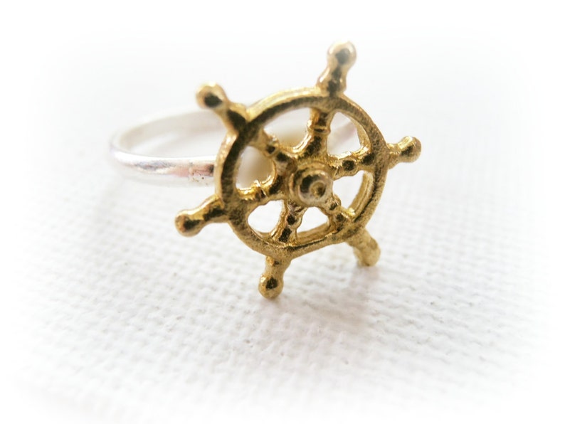 Ship wheel ring Captains wheel ring nautical ring brass | Etsy