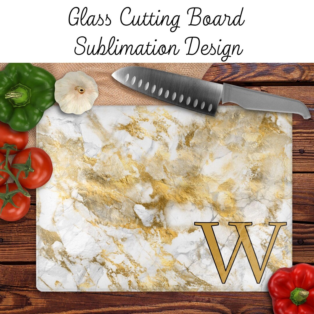 White and Gold Marble Sublimation Design. White Marble Print Glass ...