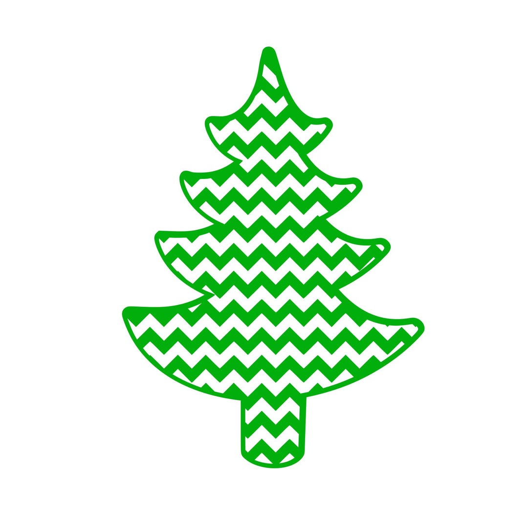 Green Chevron Christmas Tree PNG, Christmas Tree Sublimation, Chevron ...