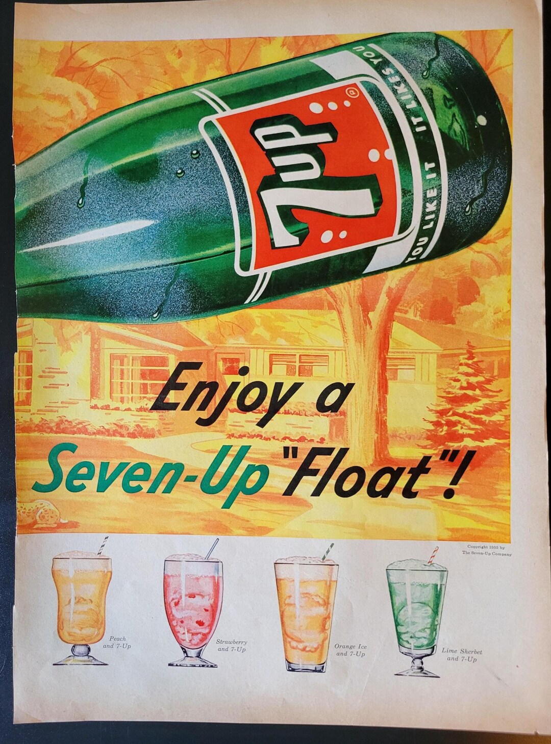 1955 7-up Ad From Life Magazine - Etsy