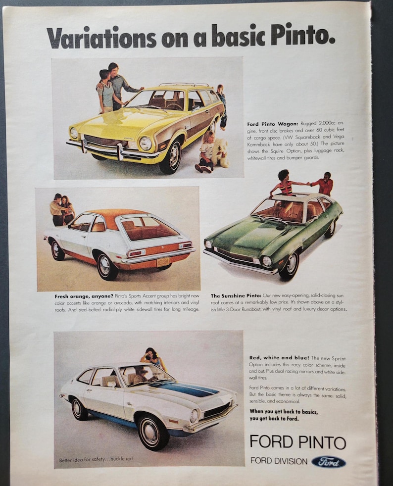 1972 Ford Pinto Variations Ad From Time Magazine - Etsy