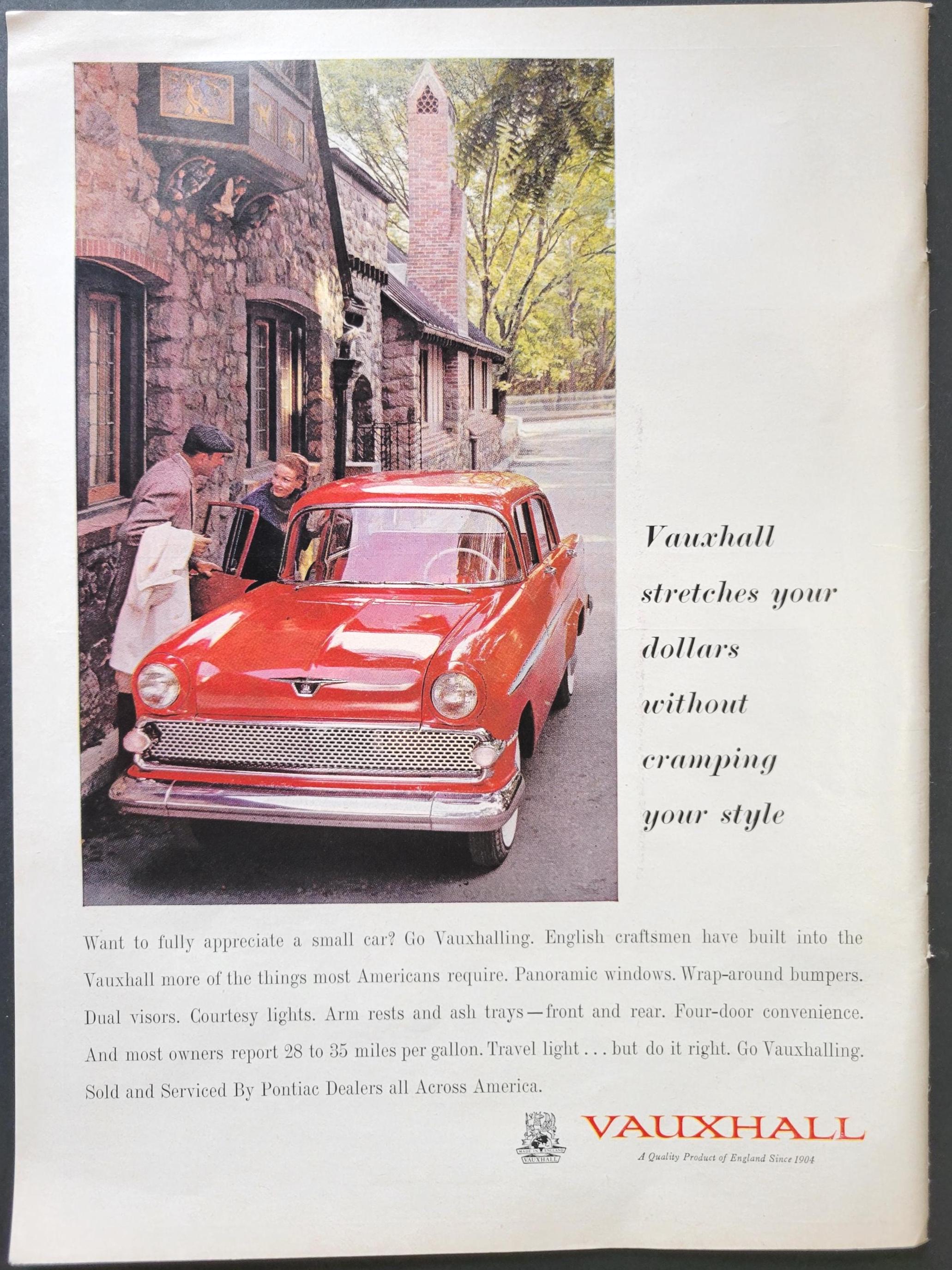 1959 Vauxhall Car Ad From Time Magazine - Etsy
