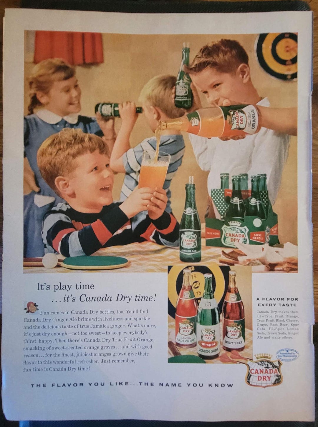 1956 Canada Dry Ad From Life Magazine - Etsy