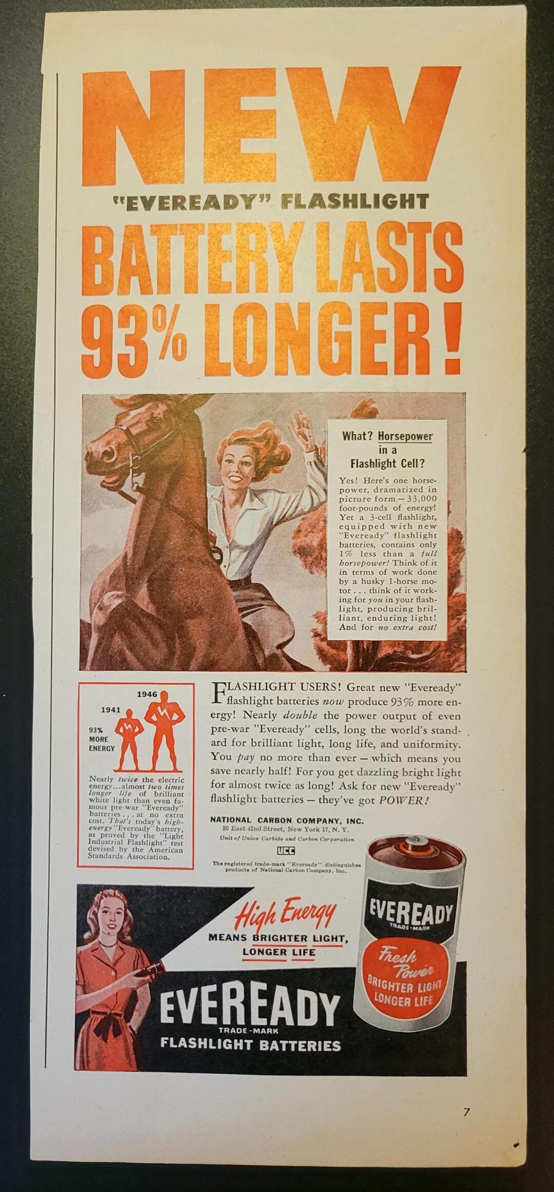 1946 Eveready Battery Ad From Life Magazine - Etsy