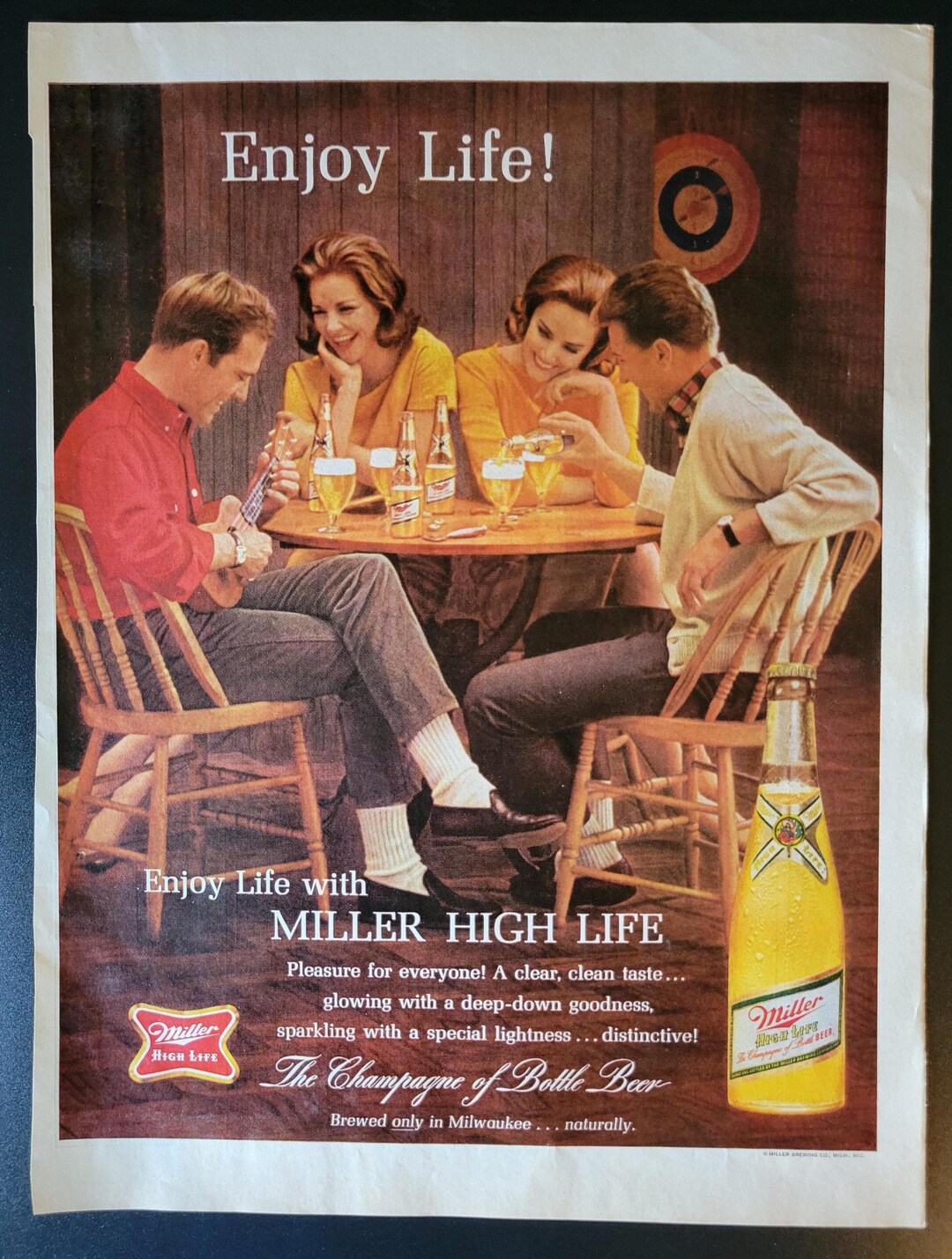 1964 Miller High Life Ad From Life Magazine - Etsy