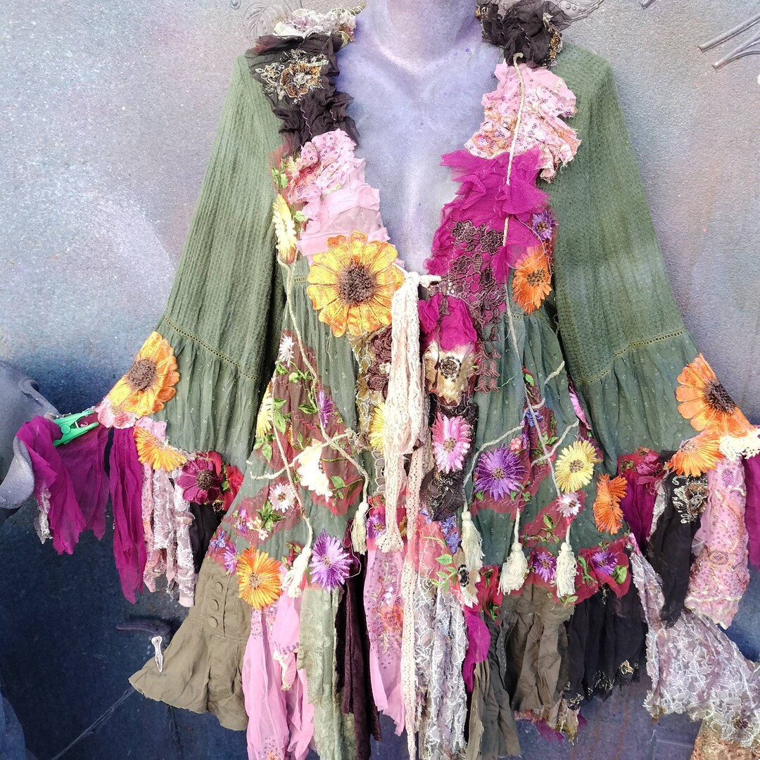 Bohemian Duster Gypsy Hippy Vintage Gothic Boho Wildskin Romantic ...