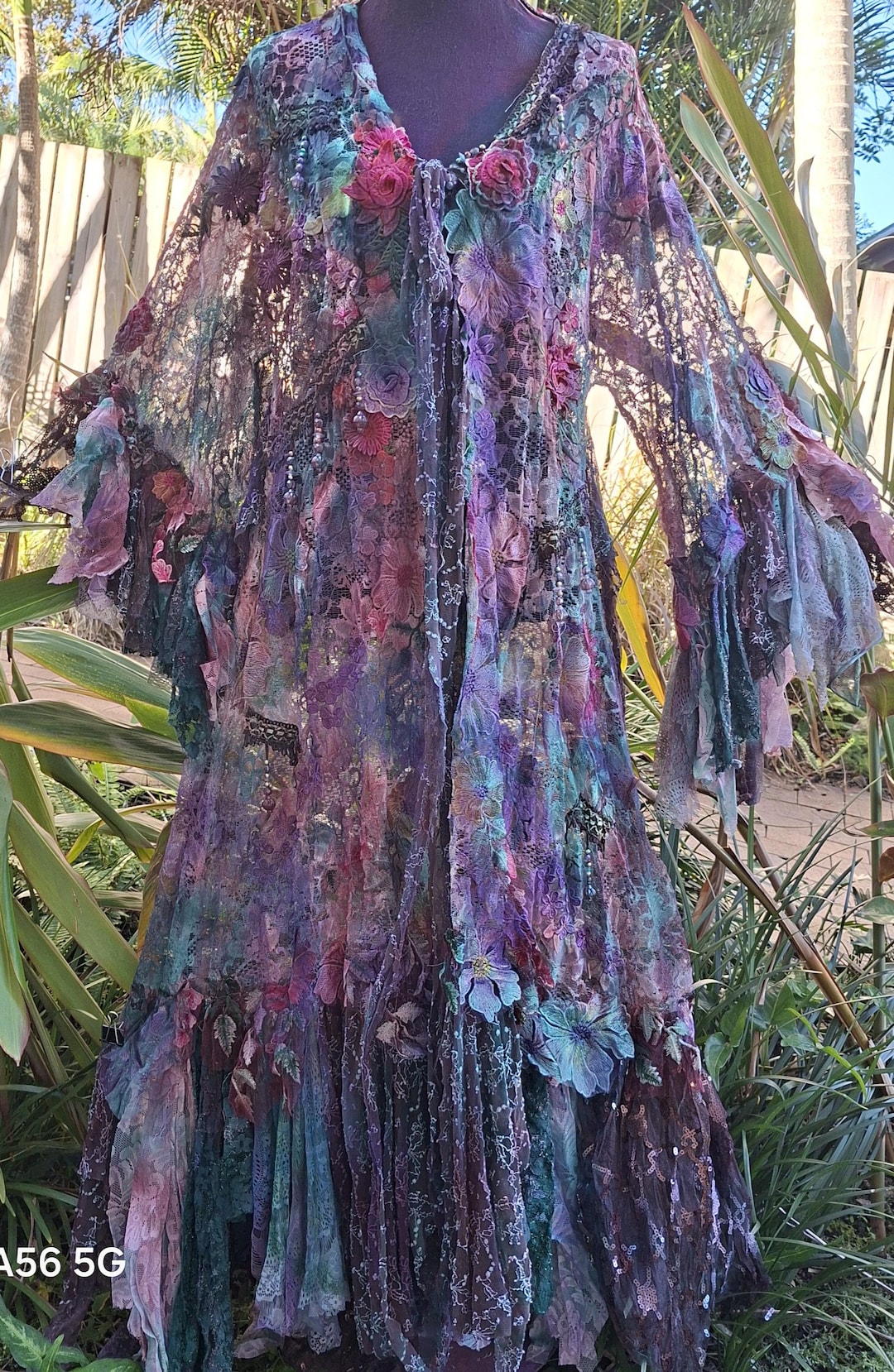 RESERVED Lace Garden Wedding Gypsy OAK Festival Duster Shabby Hippy ...