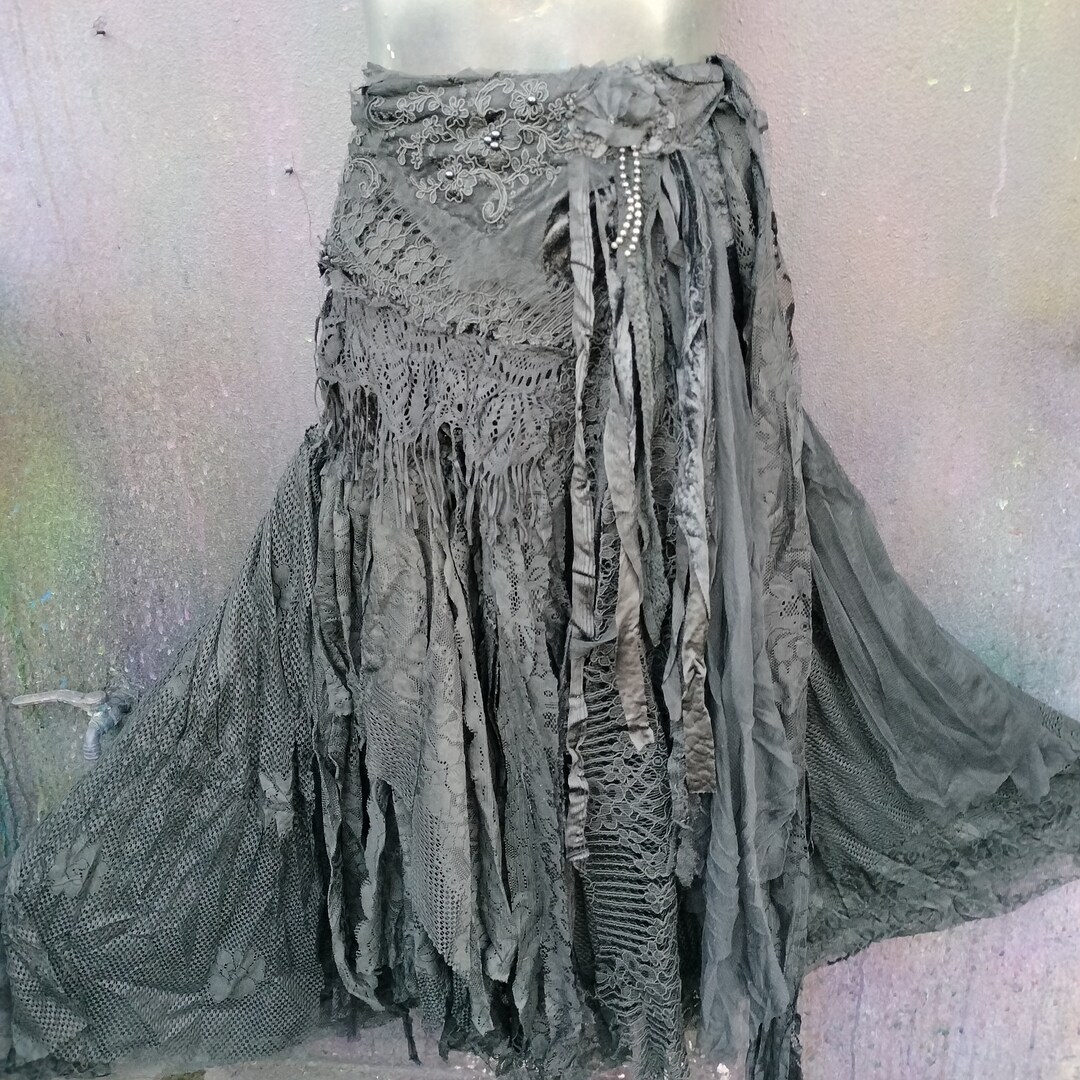 Bohemian Black Goth Bridal Dance Formal Velvet Shabby Lace Bridal ...