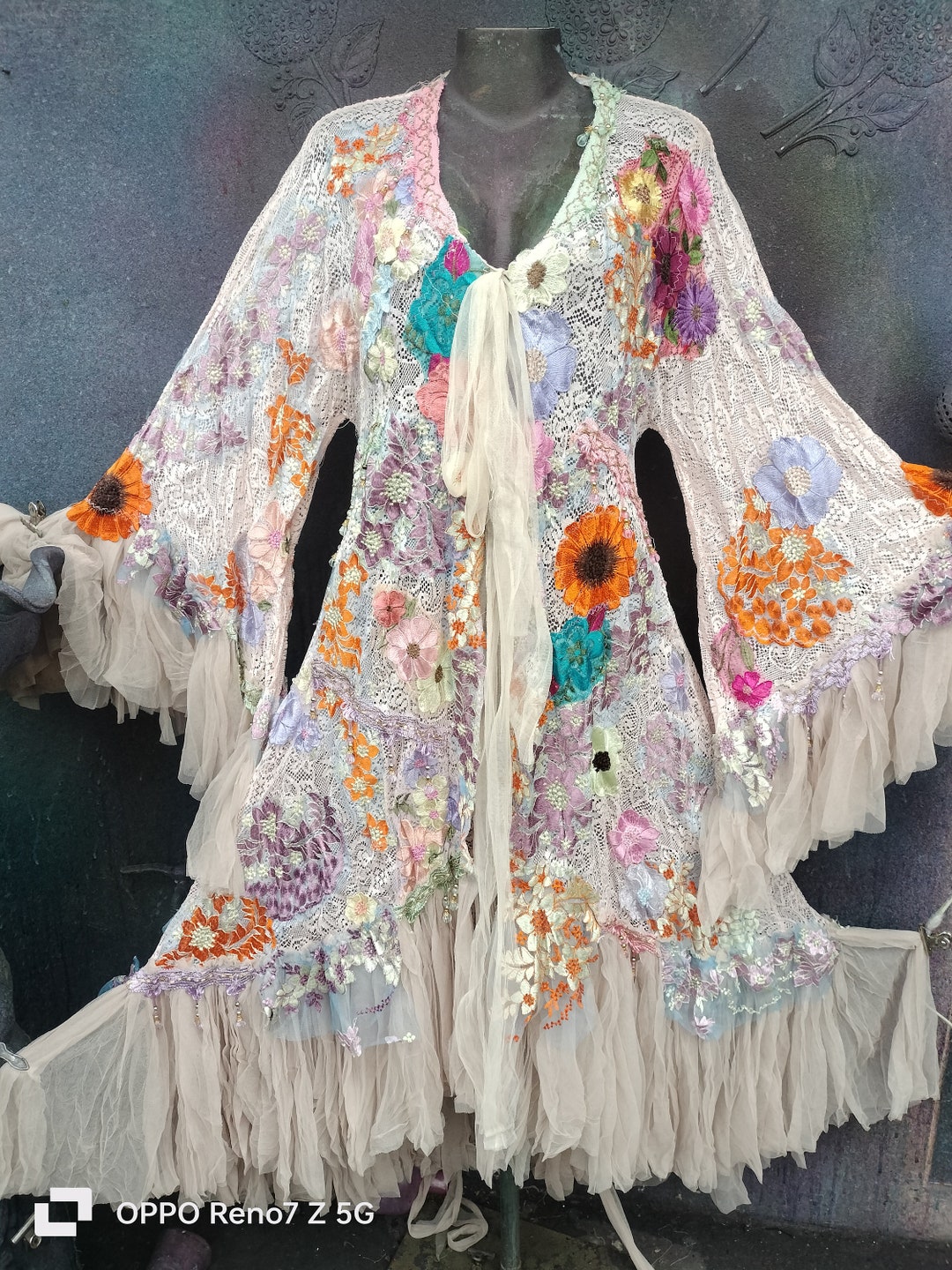 RESERVED Can Order Similar Wildskin Gypsy Hippy Duster Embroided Jacket ...