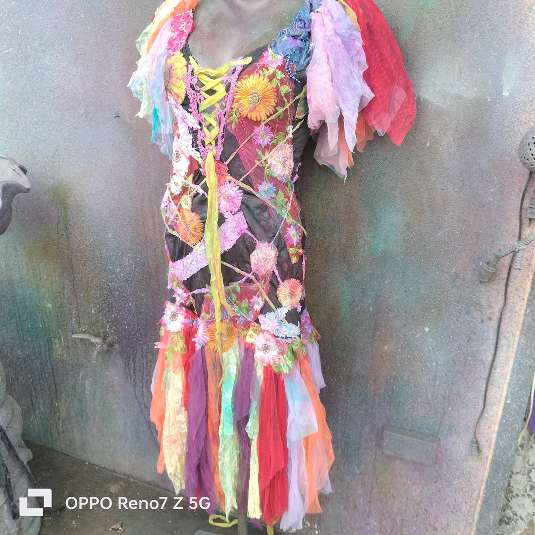 Gypsy Boho Garden Festival Wedding Prom Dress Slip Forest Bridal ...