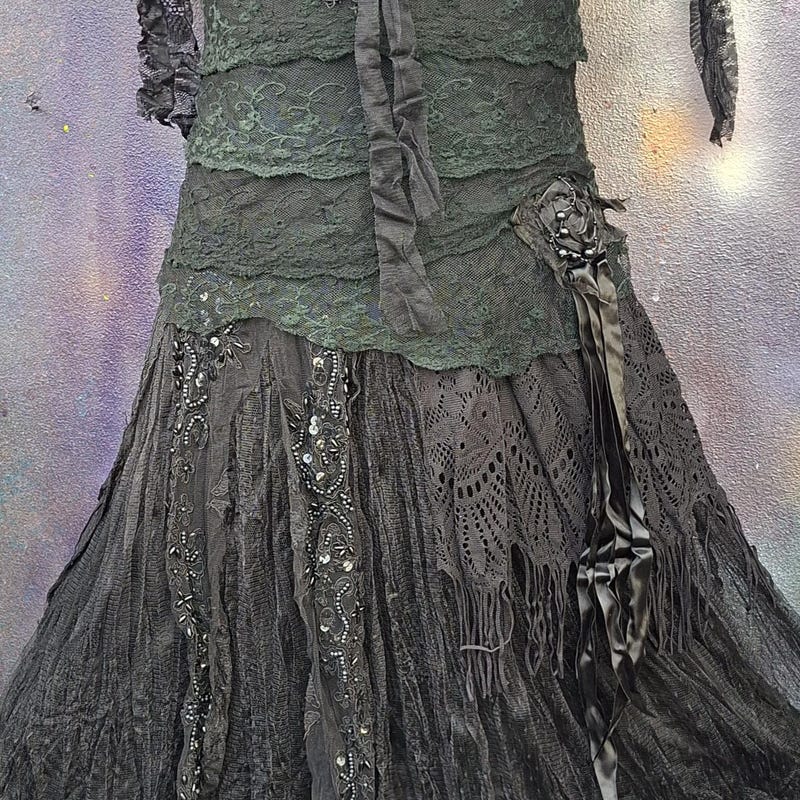 Boho Gothic Wedding Dress - Etsy
