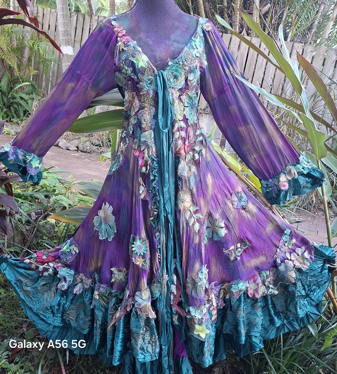 Bohemian Wildskin Gypsy Hippy Duster Embroided Festival OAK Gothic Art ...