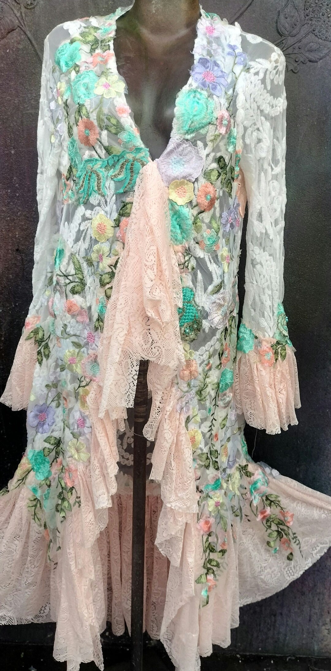 Woodland Garden Bohemian Duster Gypsy Hippy Fantasy Gothic Boho ...