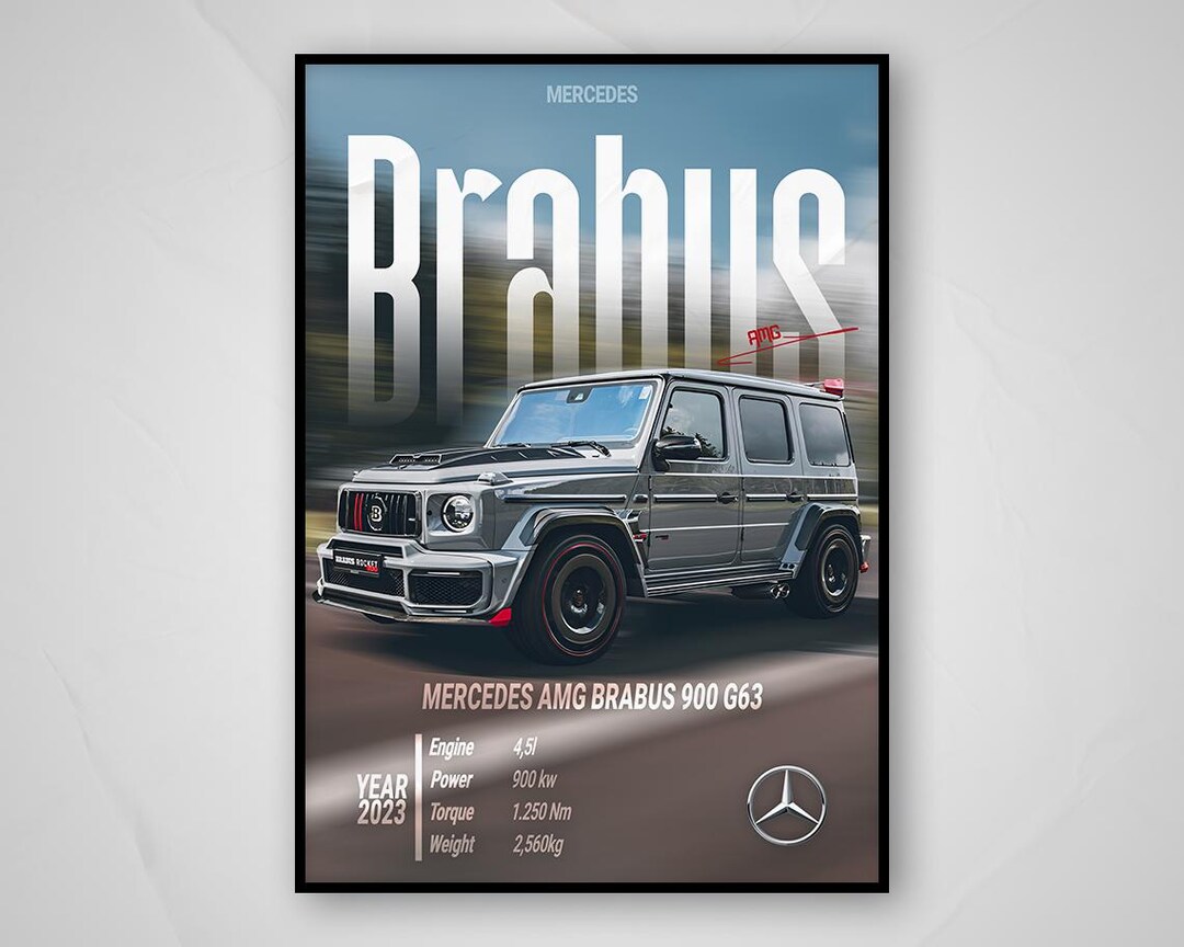 Mercedes AMG Brabus 900 G63 Poster Digital Download G Wagon Wall Art ...