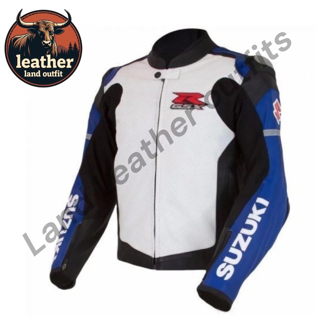 Suzuki GSX-R Leather Motorcycle Jacket: CE Armored Racing Gear - Etsy