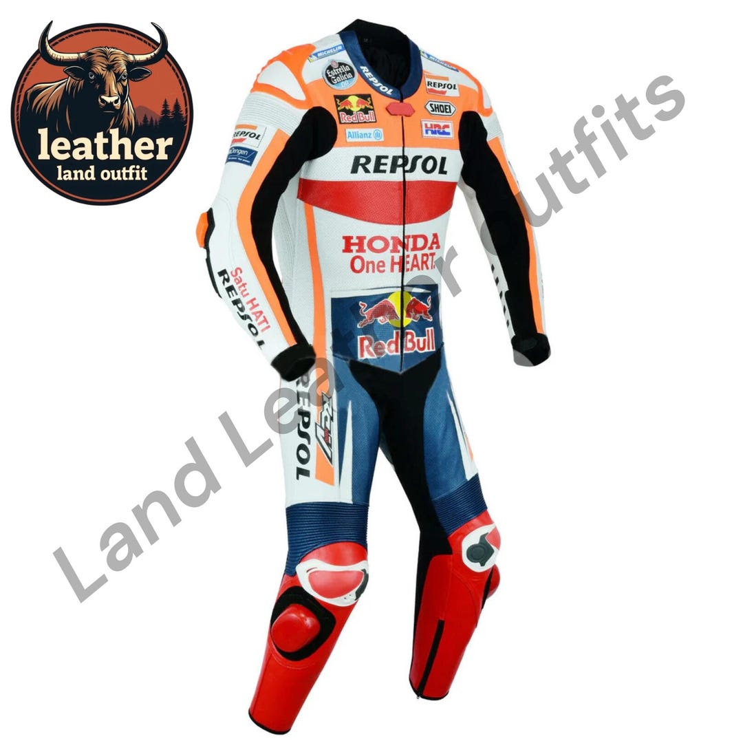 Repsol Honda Racing Leather Motorcycle Suit: Motogp Replica, CE Armor ...