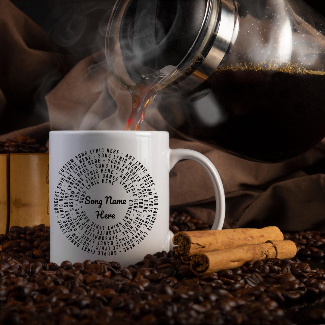 Custom Song Lyric Mug - Two-tone Ceramic Coffee Cup - Etsy