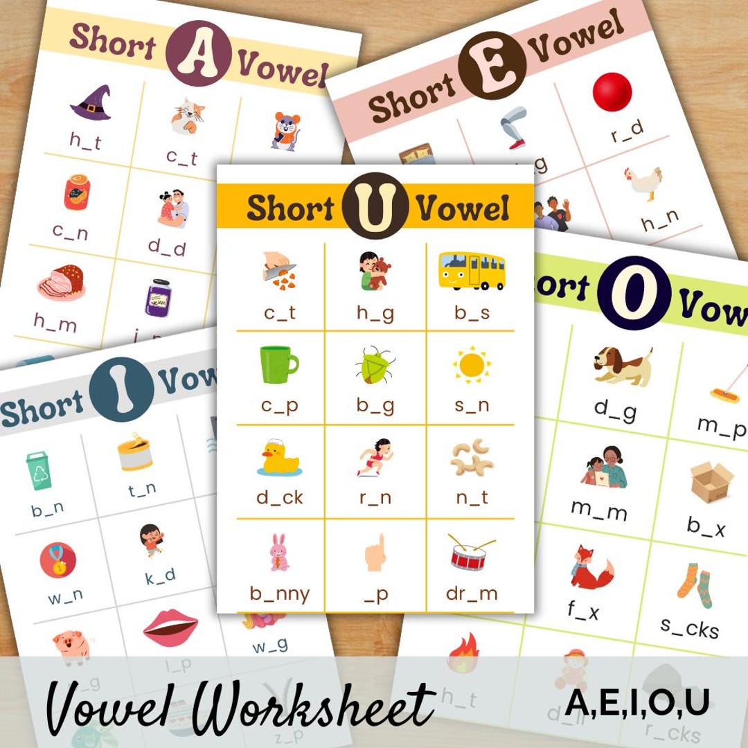 Short Vowel CVC Words Worksheet: Phonics Practice for Kids (PDF ...