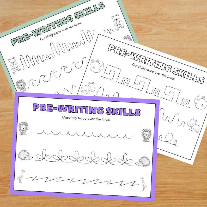 Pre-writing Line Tracing Worksheets: Fine Motor Skills Practice (PDF ...