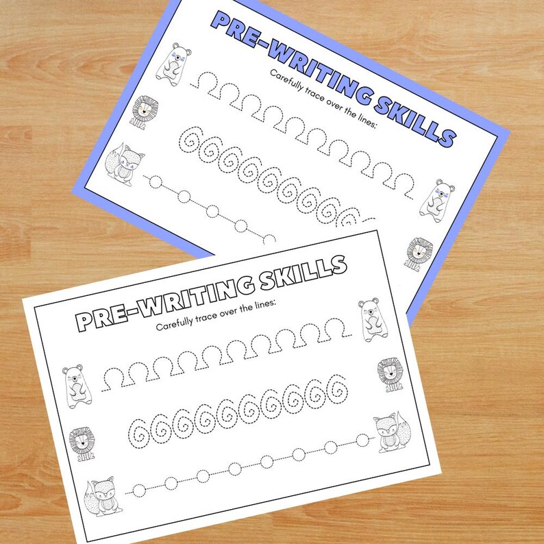 Pre-writing Line Tracing Worksheets: Fine Motor Skills Practice (PDF ...