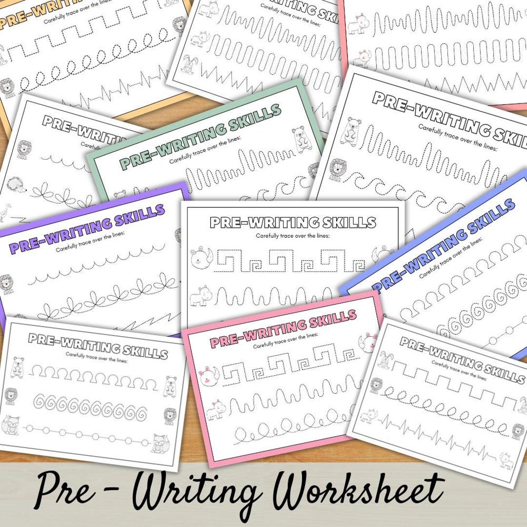 Pre-writing Line Tracing Worksheets: Fine Motor Skills Practice (PDF ...