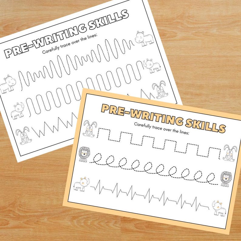 Pre-writing Line Tracing Worksheets: Fine Motor Skills Practice (PDF ...