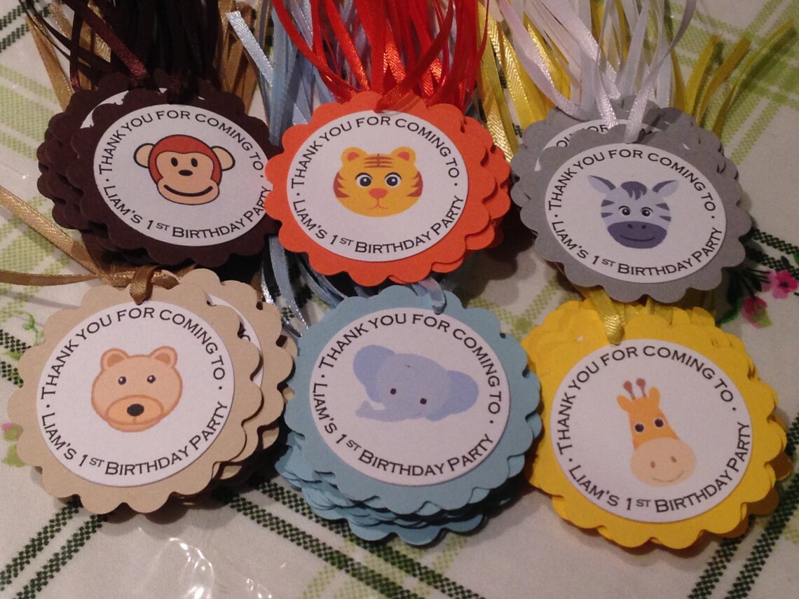 24 étiquettes animaux de Safari sur mesure | Etsy