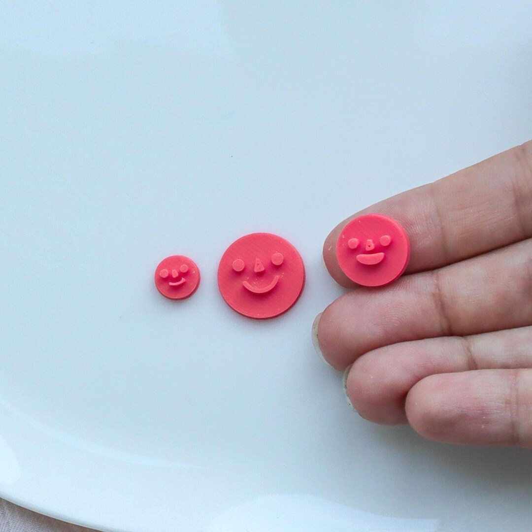 Smiley Face Polymer Clay Stamp Set: 3D Printed Emoji Tools - Etsy