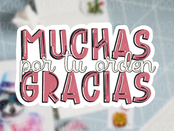 Muchas Gracias Por Tu Orden Sticker/pegatina Business - Etsy