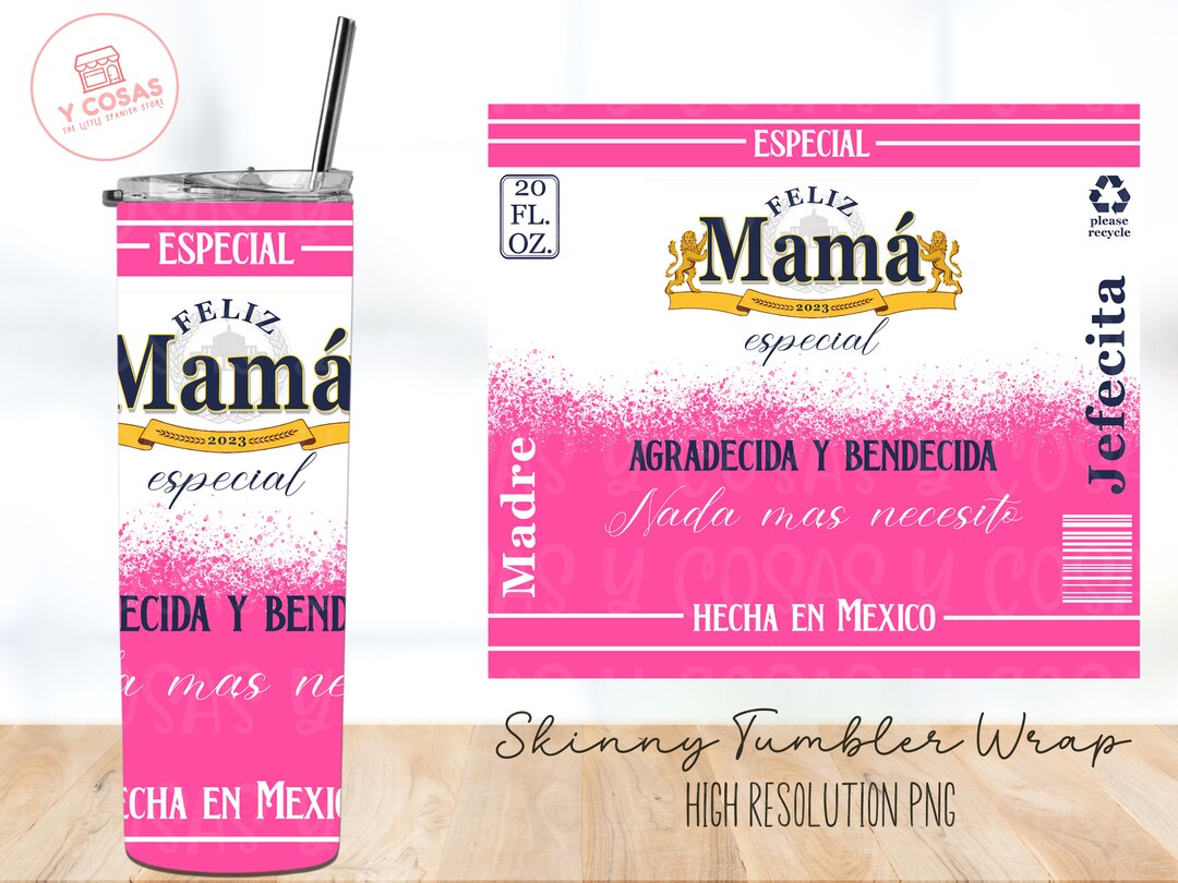 Mama Modelo Skinny Tumbler Wrap, Sublimation Design, Spanish Design ...