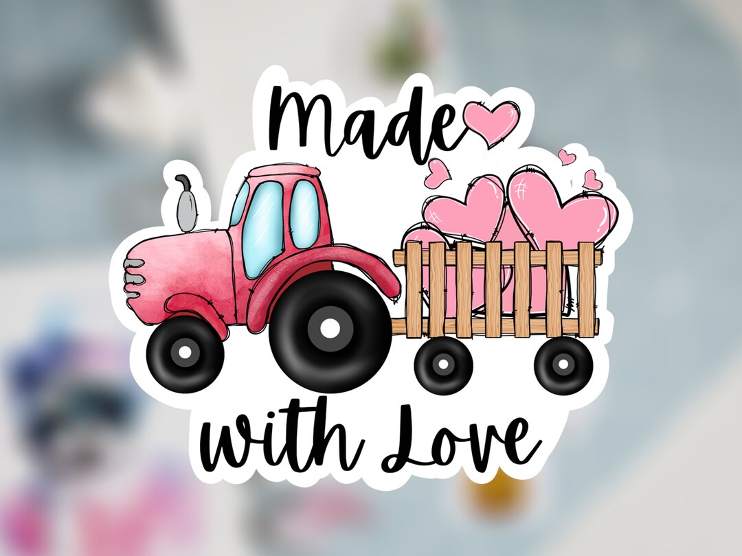 Made With Love Sticker, Thank You Sticker, Shipping Sticker, Small ...
