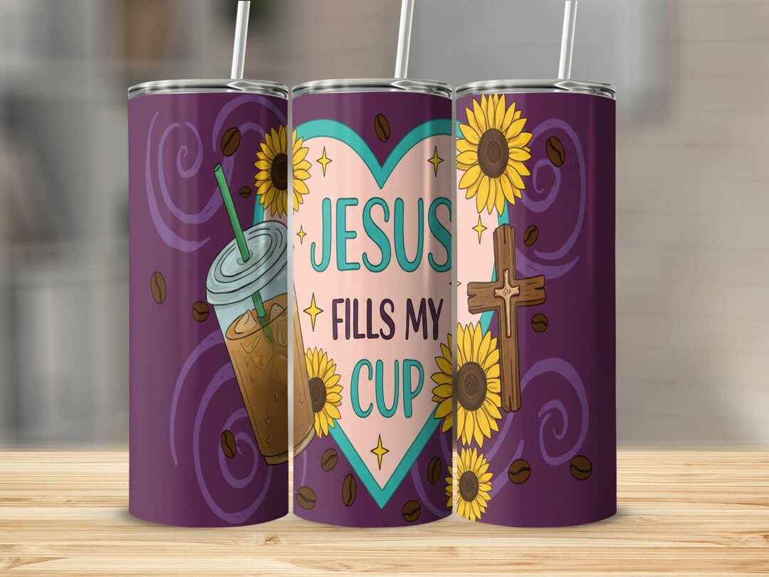Jesus Coffee Wrap PNG Gift for Her Minimal Christian Tumbler ...