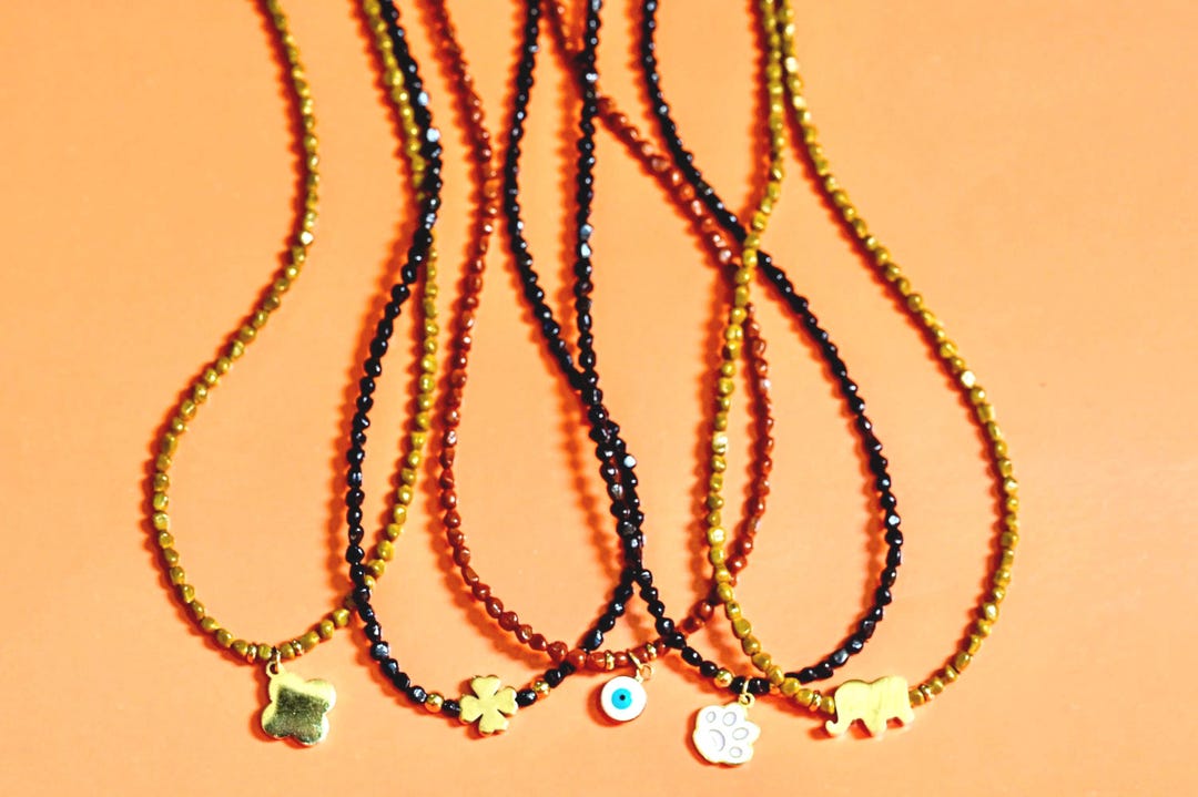 Boho Seed Bead Choker: Handmade Kumpia Seed Necklace - Etsy
