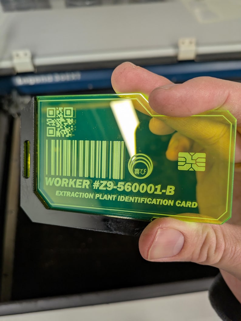 Cyberpunk ID Badge, Sci-fi Identification Card, Cosplay Prop - Etsy