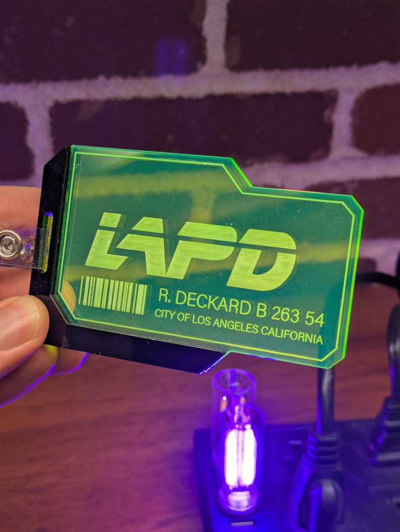 Cyberpunk ID Badge, Sci-fi Identification Card, Cosplay Prop, Blade ...