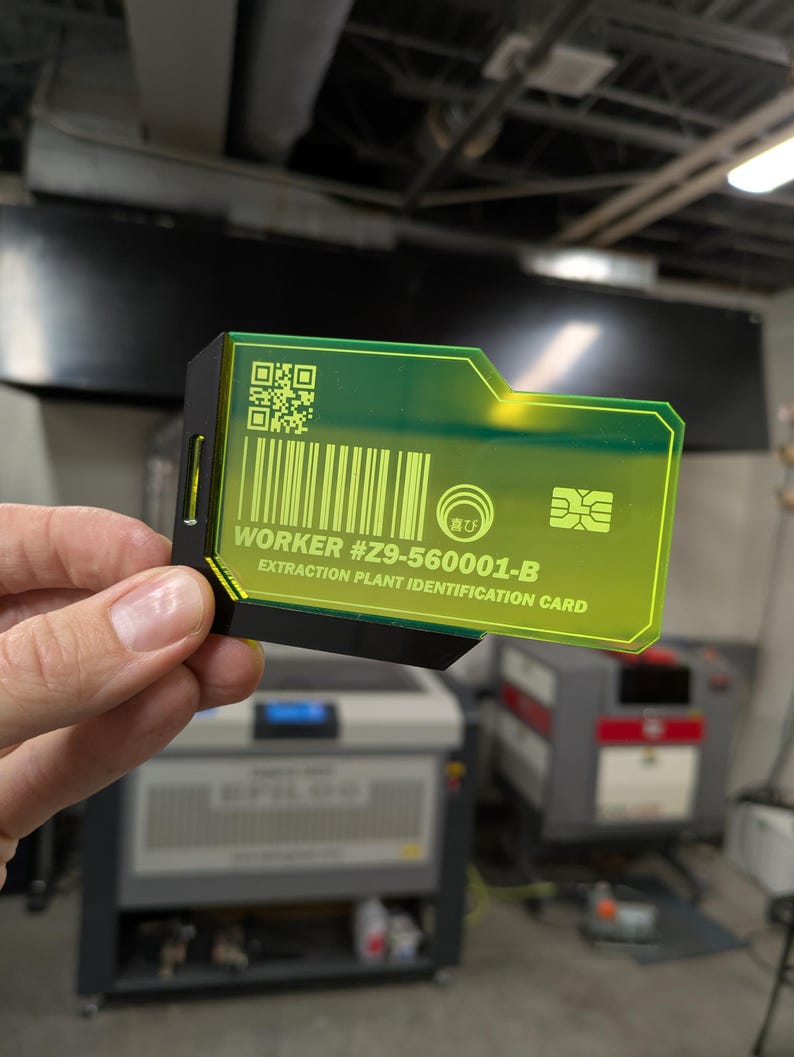 Cyberpunk ID Badge, Sci-fi Identification Card, Cosplay Prop, Blade ...