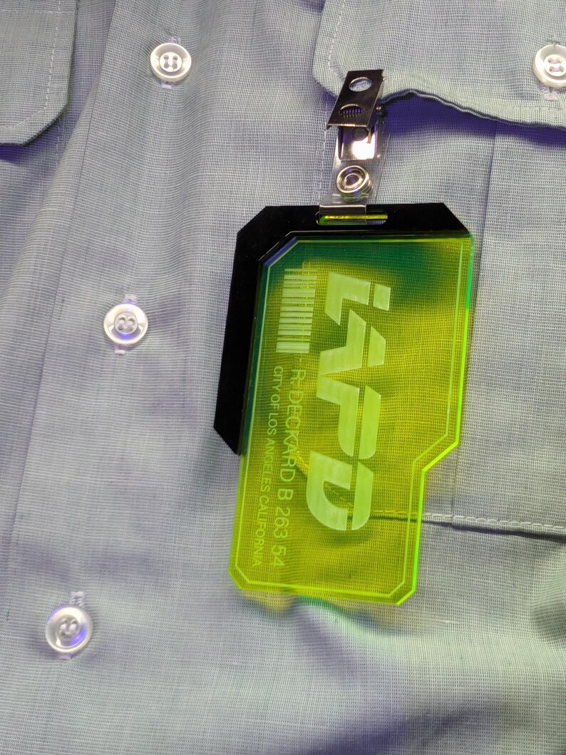 Cyberpunk ID Badge, Sci-fi Identification Card, Cosplay Prop, Blade ...